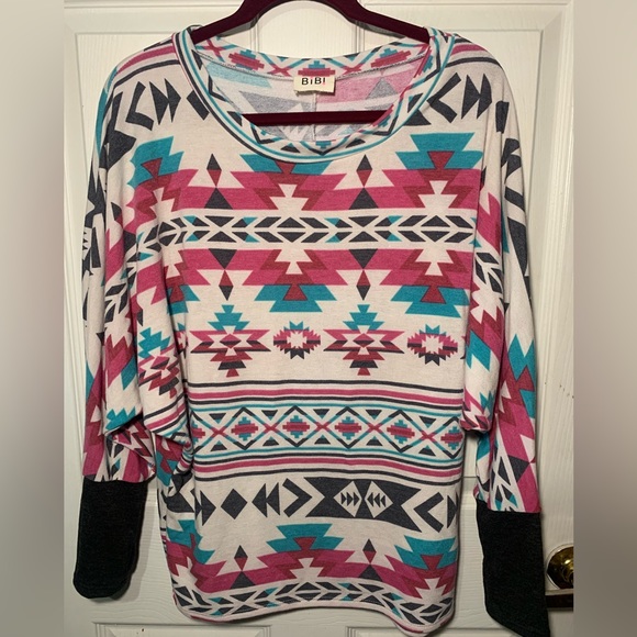 BiBi | Tops | Bibi Aztec Print Blouse B725 | Poshmark